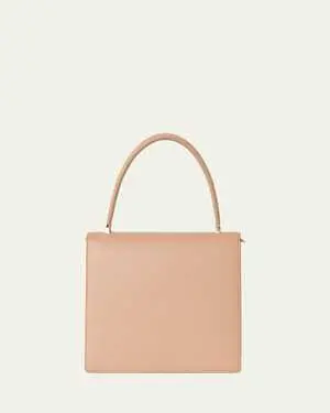 Akris Alice Flap Leather Crossbody Bag - Denim