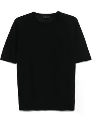 ROBERTO COLLINA Fine-knit T-shirt - Black