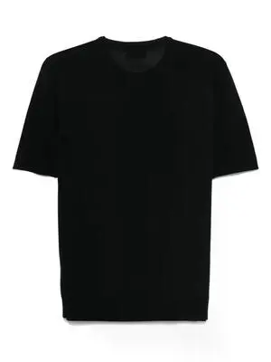 ROBERTO COLLINA Fine-knit T-shirt - Black