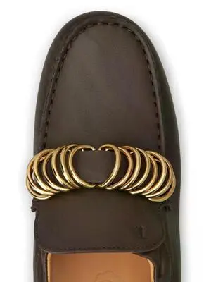 TOD'S Ring-embellished Loafers
