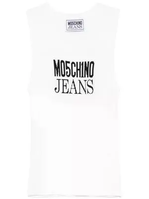 Moschino Logo-jacquard Tank Top - White