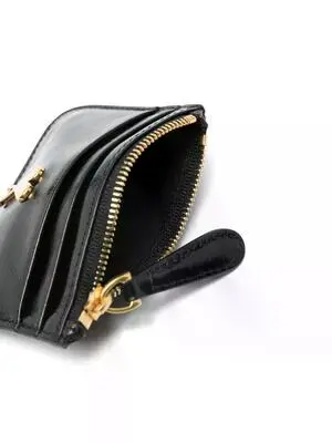 AMI Paris De Coeur-plaque Wallet - Black