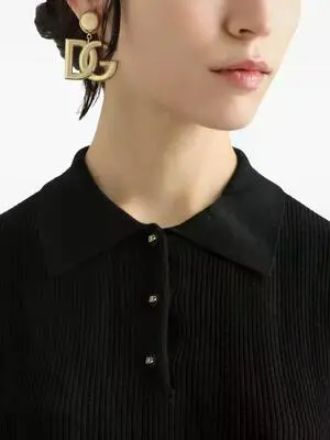 Dolce & Gabbana Ribbed Polo Top