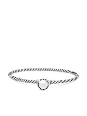 David Yurman Sterling Petite Chatelaine Pearl Bracelet