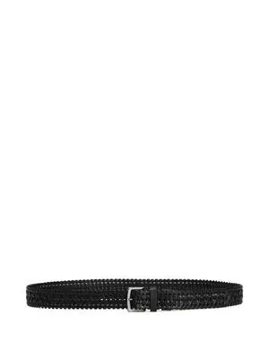 Dolce & Gabbana Woven Leather Belt - Black