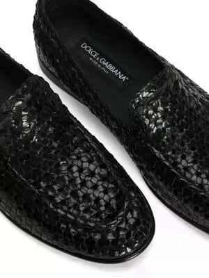 Dolce & Gabbana Leather Loafers - Black