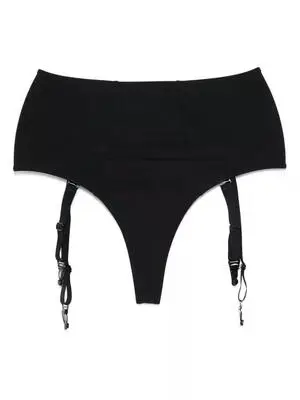 MAISON CLOSE Nuit Infinie High-waisted Tanga - Black