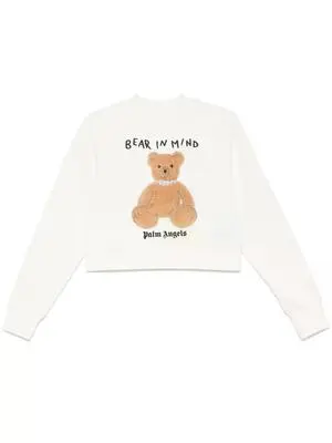 Palm Angels Bear In Mind Sweatshirt - White