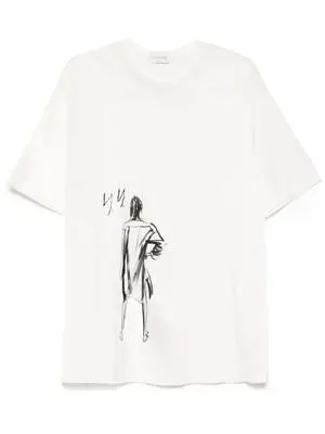 Yohji Yamamoto Printed Jersey T-shirt