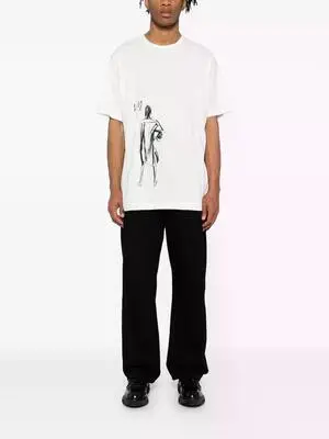 Yohji Yamamoto Printed Jersey T-shirt