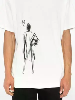 Yohji Yamamoto Printed Jersey T-shirt