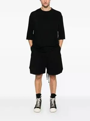 THOM KROM Waffle-effect Track Shorts - Black