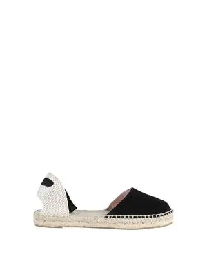 Manebí Leather And Textile Espadrilles - Black