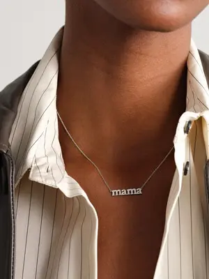 JENNIFER MEYER Mama 18-karat White Gold Necklace