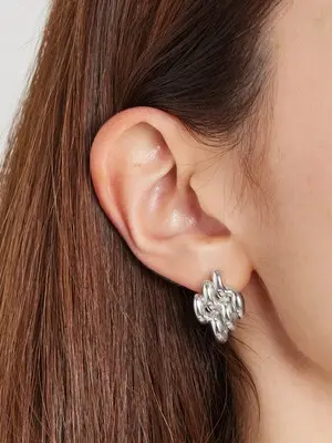 YSSO Mini Chain Link Sterling Earrings