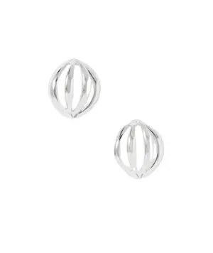 YSSO Flower Bud Medium Sterling Stud Earrings - Silver