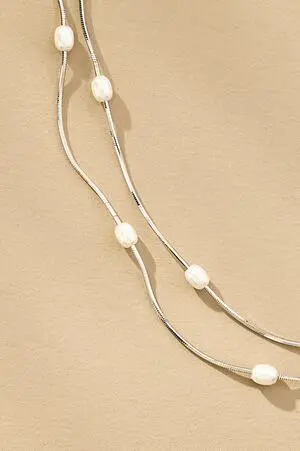 Anthropologie Daty Pearl Layered Necklace