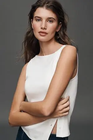 REFORMATION Hudson Sleeveless Knit Top - White