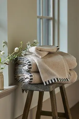 Anthropologie Sloane Portuguese Zero-twist Cotton Towel Collection - Neutral