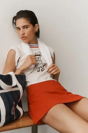 DAILY PRACTICE BY ANTHROPOLOGIE Daily Practice Mini Skort - Cherry Bomb