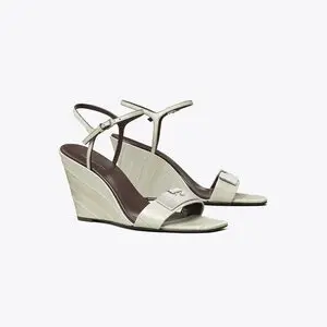 Tory Burch Gigi Wedge Sandal - Driftwood/silver