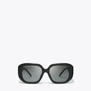 Tory Burch Tory Burch T Monogram Geometric Sunglasses Black/grey Gradient