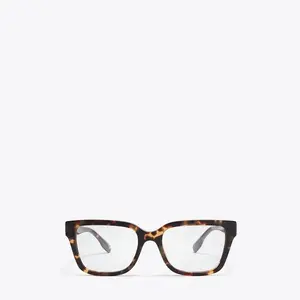 Tory Burch Miller Square Eyeglasses - Dark Tortoise