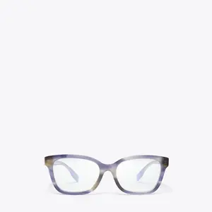 Tory Burch Tory Burch Miller Square Eyeglasses Purple Striated/purple