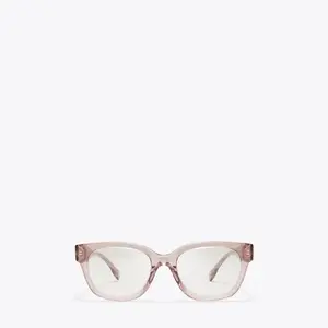 Tory Burch Tory Burch Miller Square Eyeglasses Transparent Light Pink