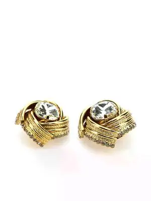 Alessandra Rich Crystal-embellished Clip-on Earrings