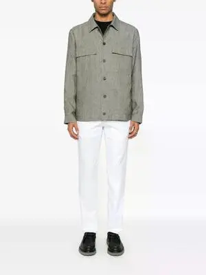 Peserico Mélange-effect Shirt Jacket - Grey
