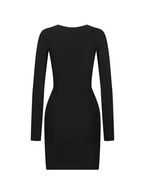 MAISON CLOSE Nuit Fauve Long-sleeve Mini Dress