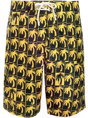 Palm Angels Dripping Palms Swim Shorts - Black