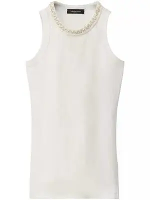 Fabiana Filippi Embroidered-neck Tank Top