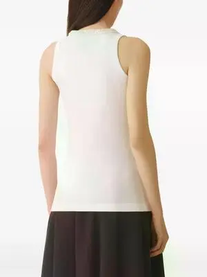 Fabiana Filippi Embroidered-neck Tank Top