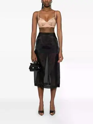 Elisabetta Franchi Satin-bow Crepe Top - Neutrals