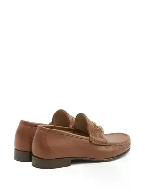 Valentino Garavani Vlogo Signature Leather Loafers - Brown