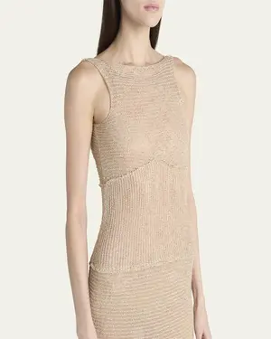 Giorgio Armani Metallic Backless Gown