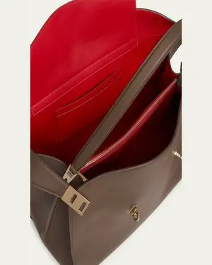 FERRAGAMO Large Hug Shoulder Bag - Clay