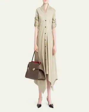 FERRAGAMO Large Hug Shoulder Bag - Clay