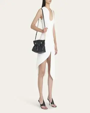 FERRAGAMO Small Gancio Piercing Shoulder Bag - Nero