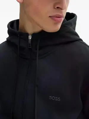 BOSS Logo-print Hoodie - Blue