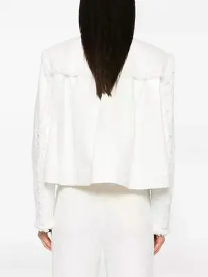 Sacai Distressed Denim Jacket - White