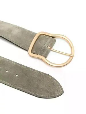 Dorothee Schumacher Waxed Suede Belt - Green