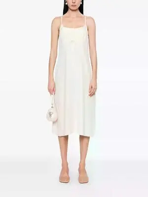 Simone Rocha Bow Slip Midi Dress - Neutrals