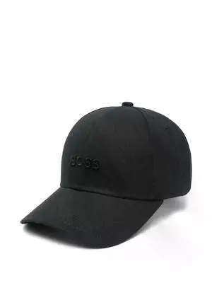 BOSS Logo-embroidered Cotton Cap - Black
