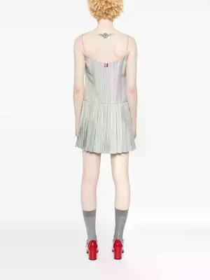 Thom Browne Striped Pleated Minidress