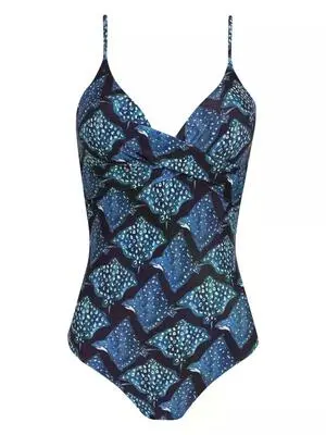 LYGIA & NANNY Lygia & Nanny Bianca Graphic Printed Swimsuit Blue
