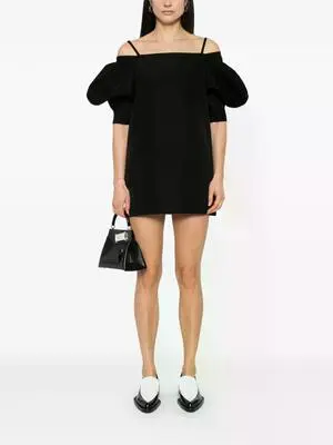Sacai Cold-shoulder Mini Dress - Black