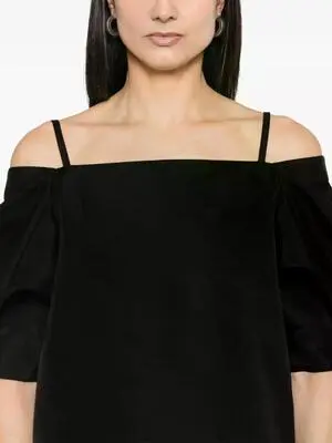 Sacai Cold-shoulder Mini Dress - Black